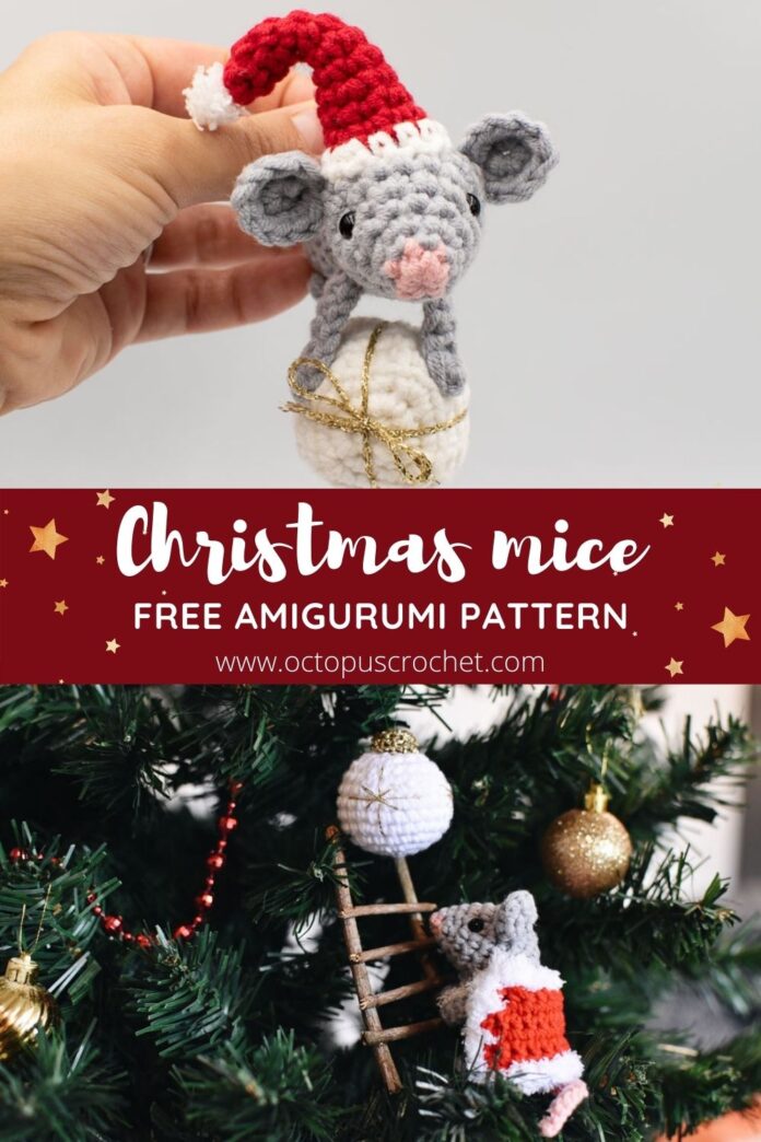 Christmas mouse amigurumi pattern - Octopus Crochet